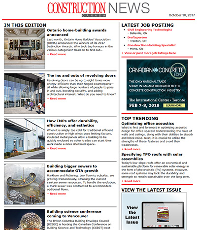 Newsletters - Construction Canada