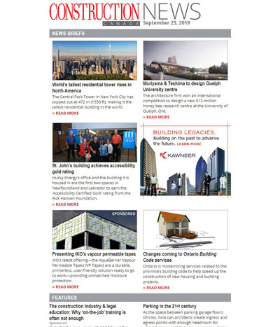 Newsletters - Construction Canada