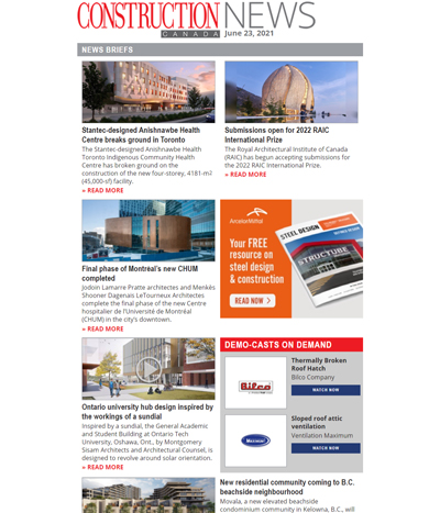 Newsletters - Construction Canada