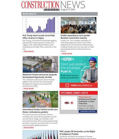 Newsletters - Construction Canada