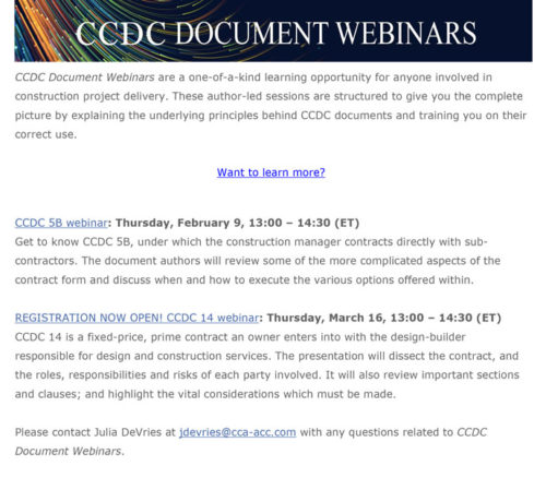 CCDC 5B and 14 webinar promotion EN - Construction Canada