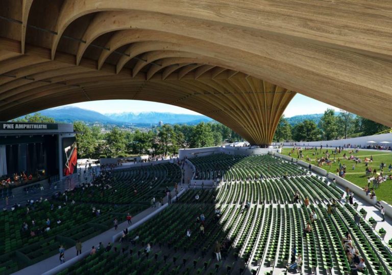 Architect devises starburst-patterned mass timber roof for B.C. theatre ...