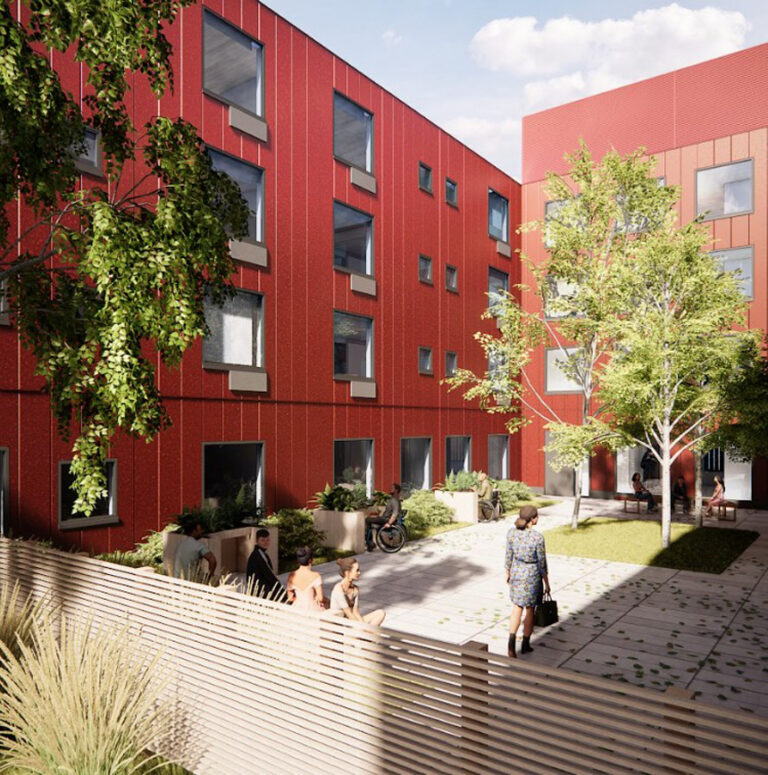 Toronto’s newest affordable housing project shines in red and timber ...